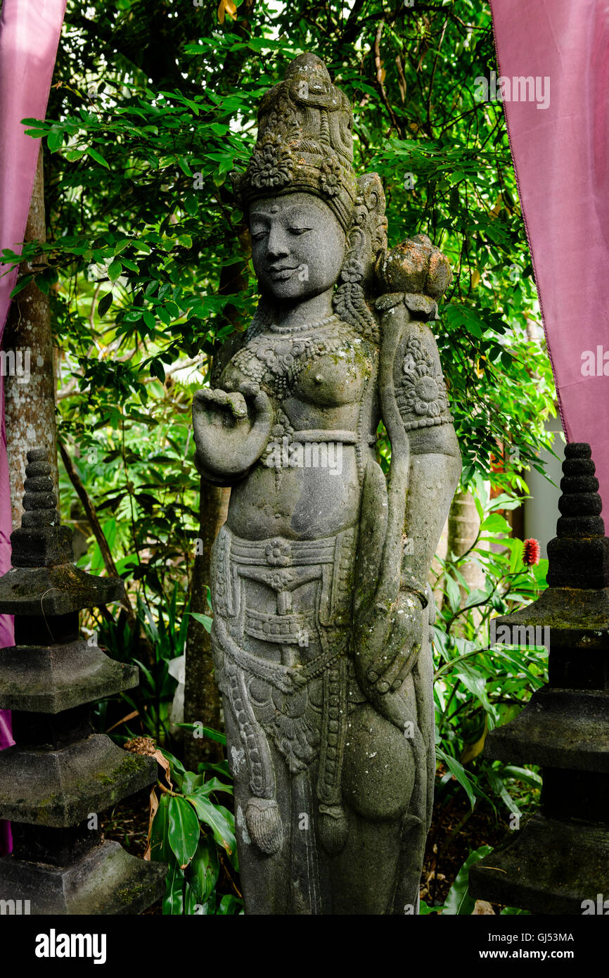The Dewi Sri statue at Crystal Castle And Shambhala Gardens, close to ...