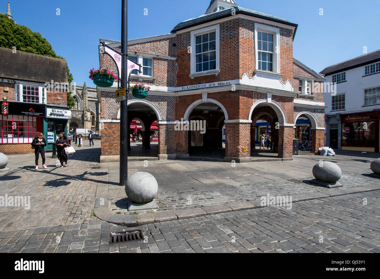 High Wycombe town centre Buckinghamshire, industrial and market town ...
