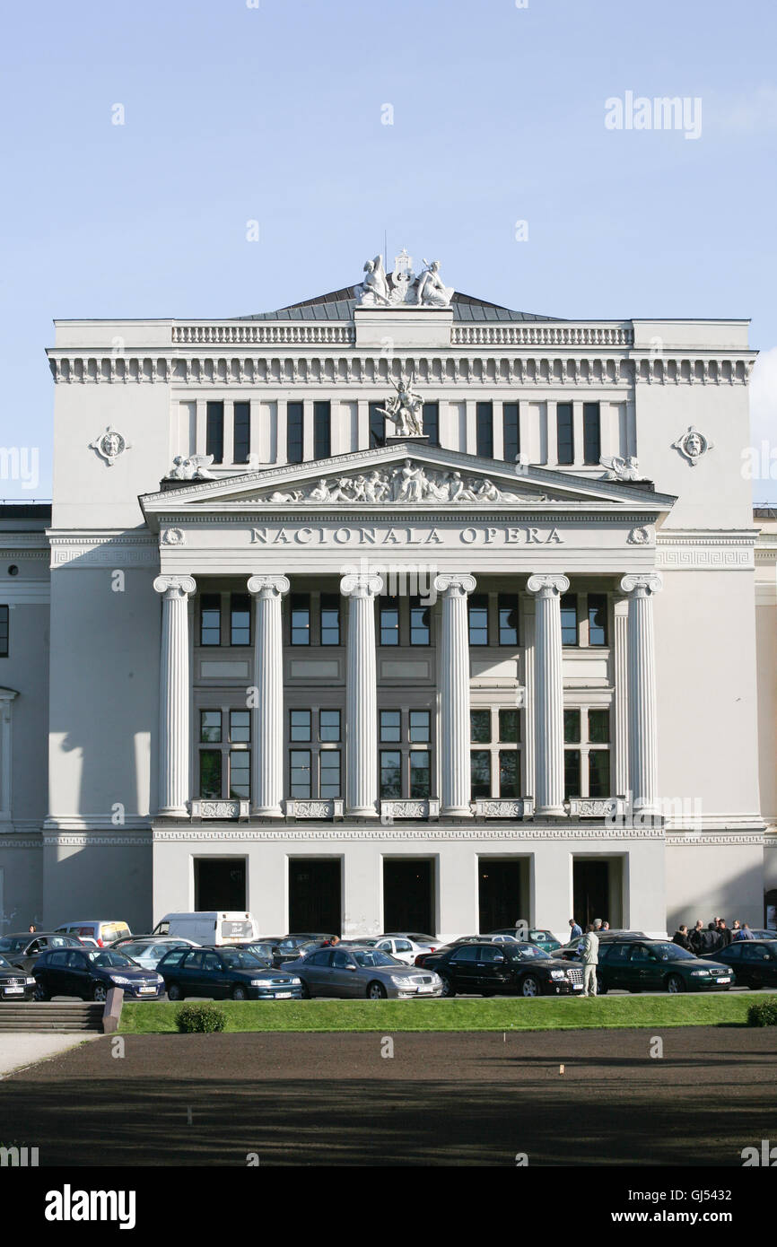 The National Opera House in the Old Town, in the centre of Riga, the ...
