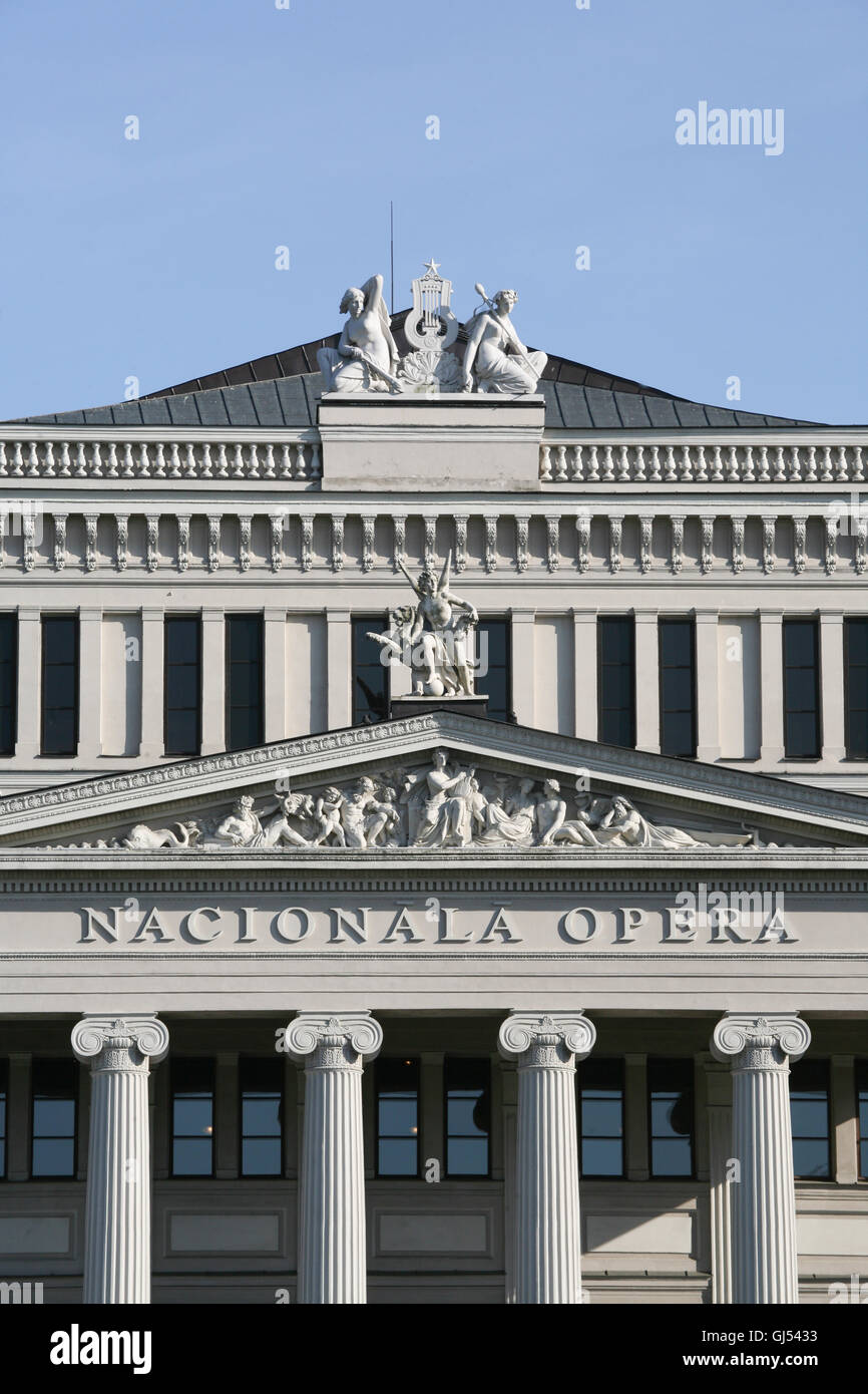 The National Opera House in the Old Town, in the centre of Riga, the ...