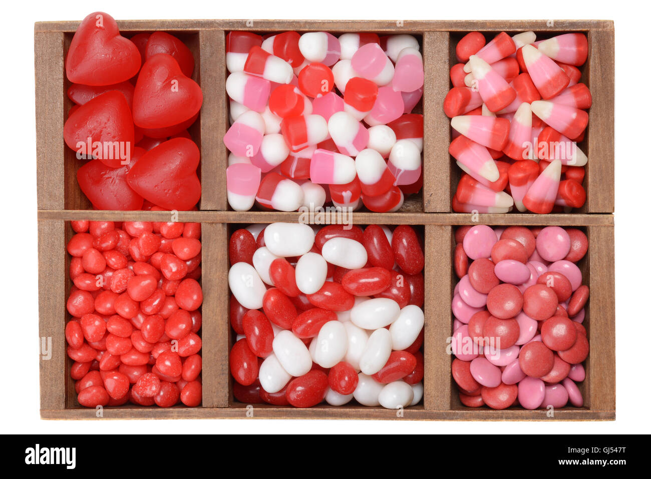 assorted valentines candy in a box Stock Photo - Alamy