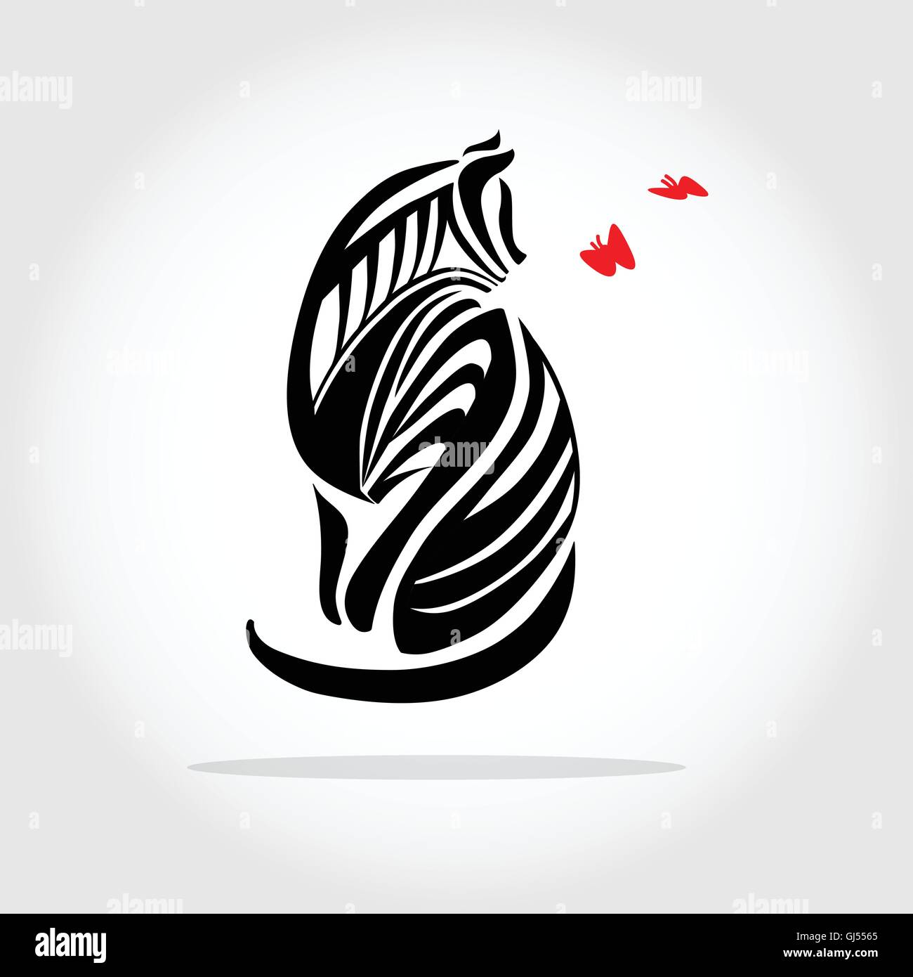 Cat stylized silhoutte.Vector Stock Vector Image & Art - Alamy