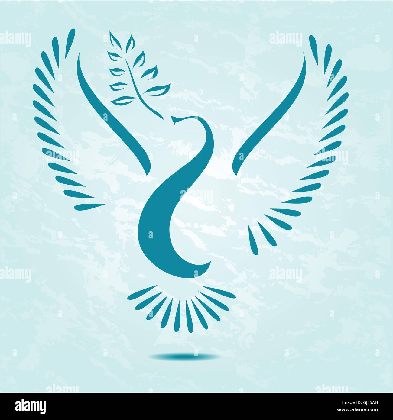 Dove with olive branch stylized vector Stock Vector Image & Art - Alamy