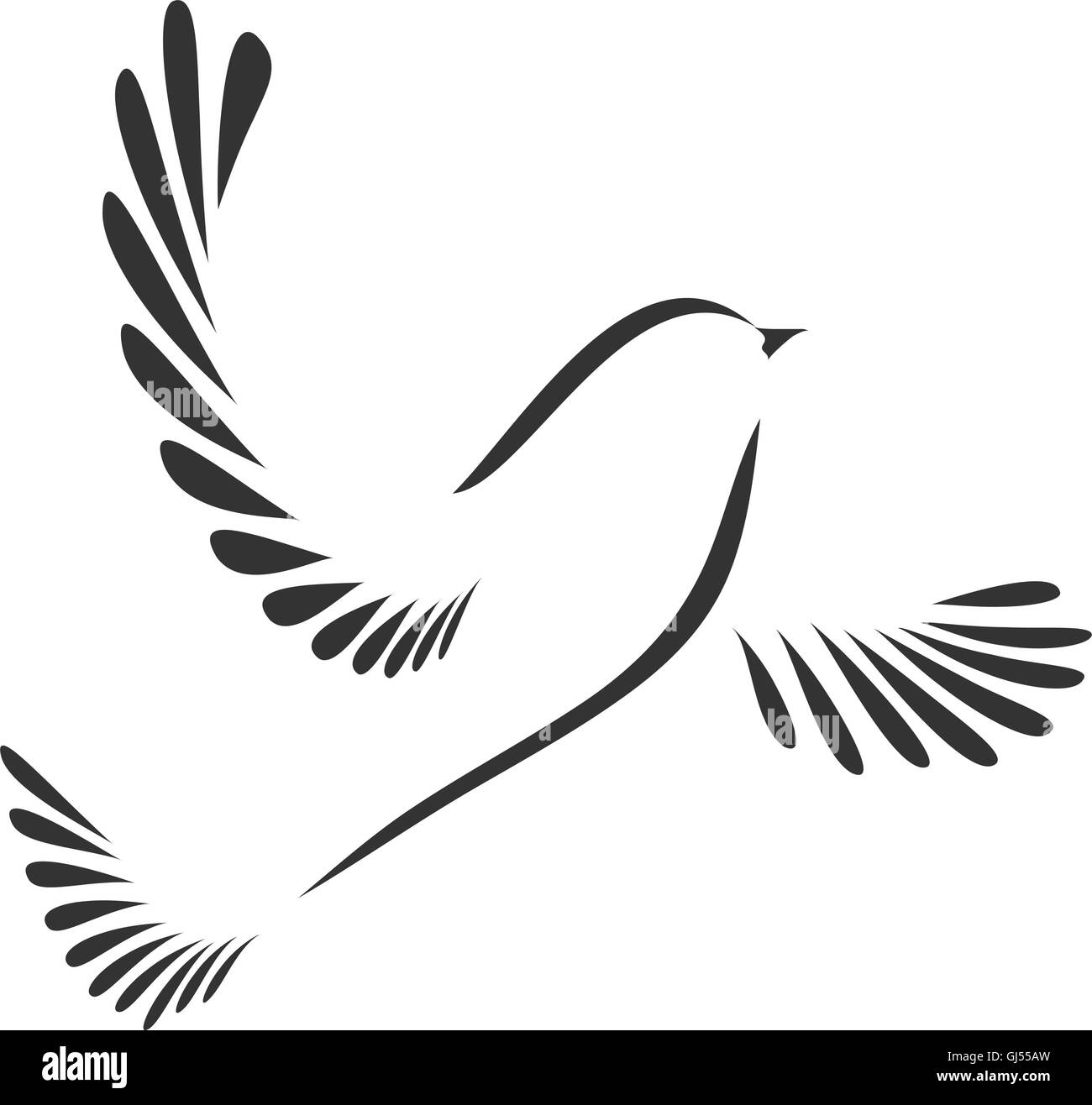 Dove or bird stylized Stock Vector Image & Art - Alamy