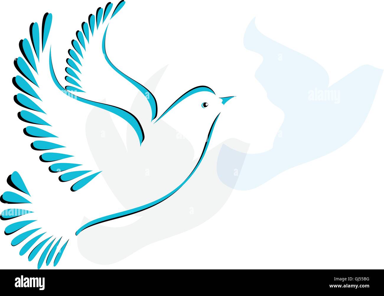 Stylized dove hi-res stock photography and images - Alamy