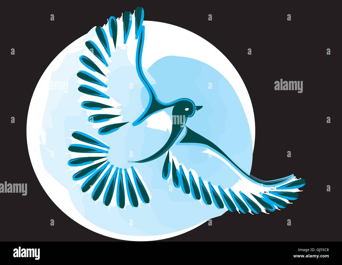 Stylized bird dove hi-res stock photography and images - Alamy