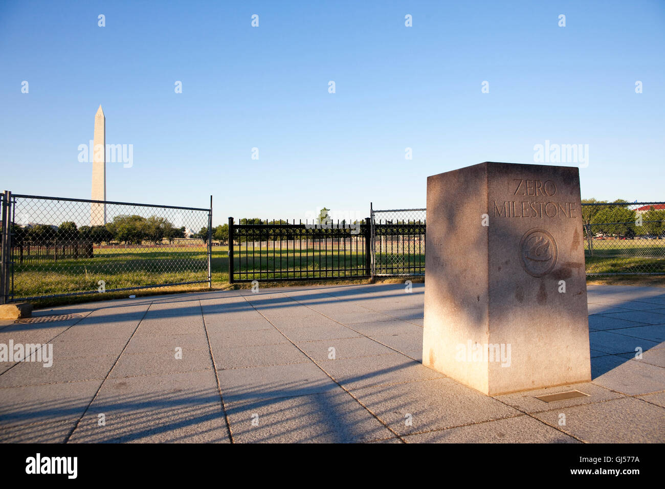 Washington Zero Milestone Stock Photo - Alamy