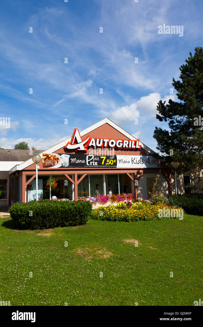 French highway rest area Stock Photo - Alamy