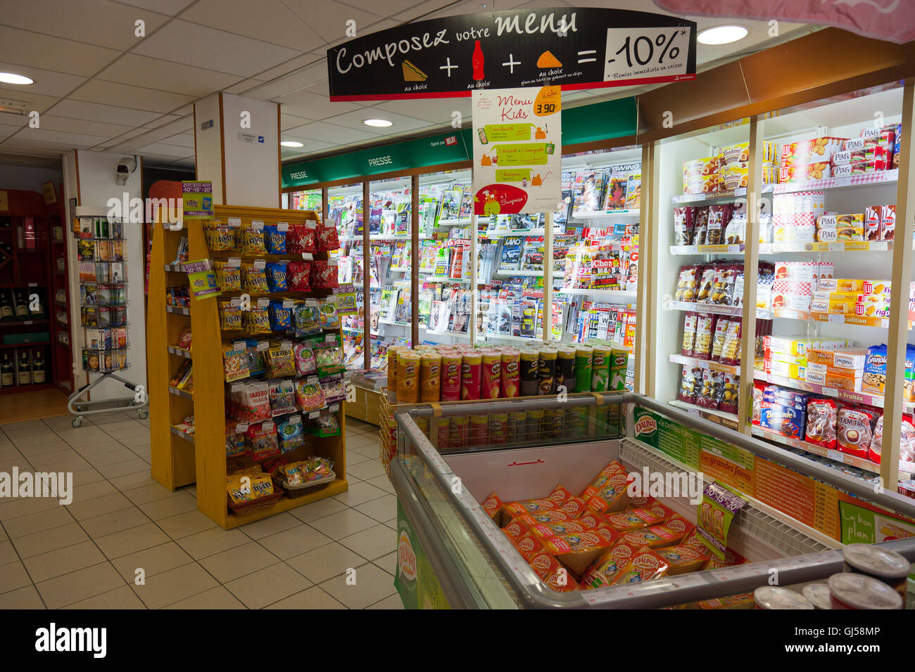 French highway rest area Stock Photo - Alamy