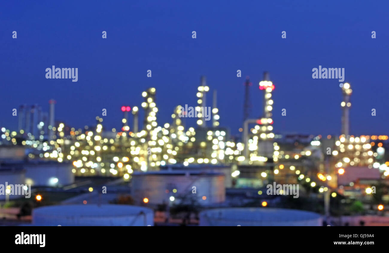 abstract bokeh of oil refinery as industry background Stock Photo - Alamy