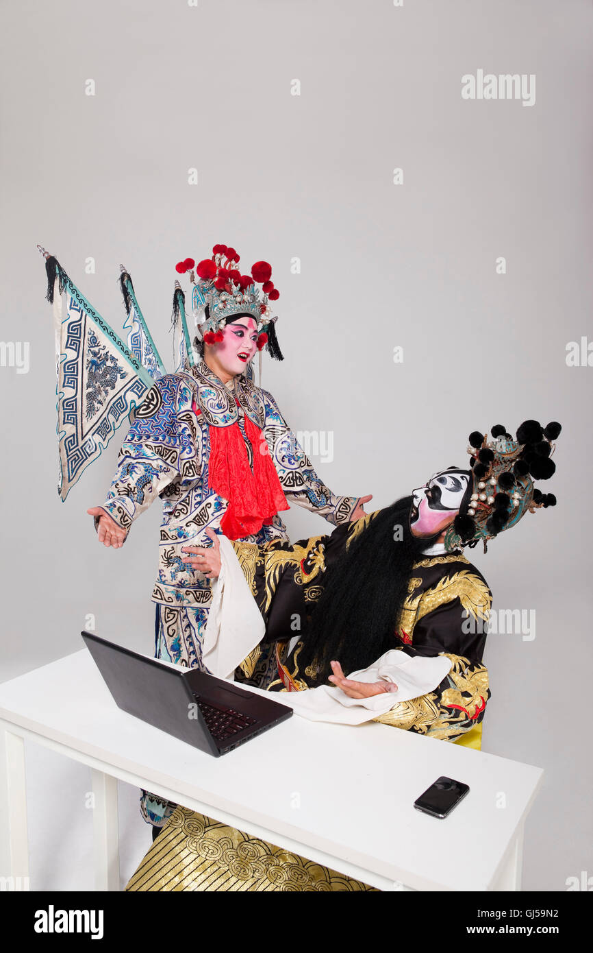 Peking Opera characters Stock Photo - Alamy