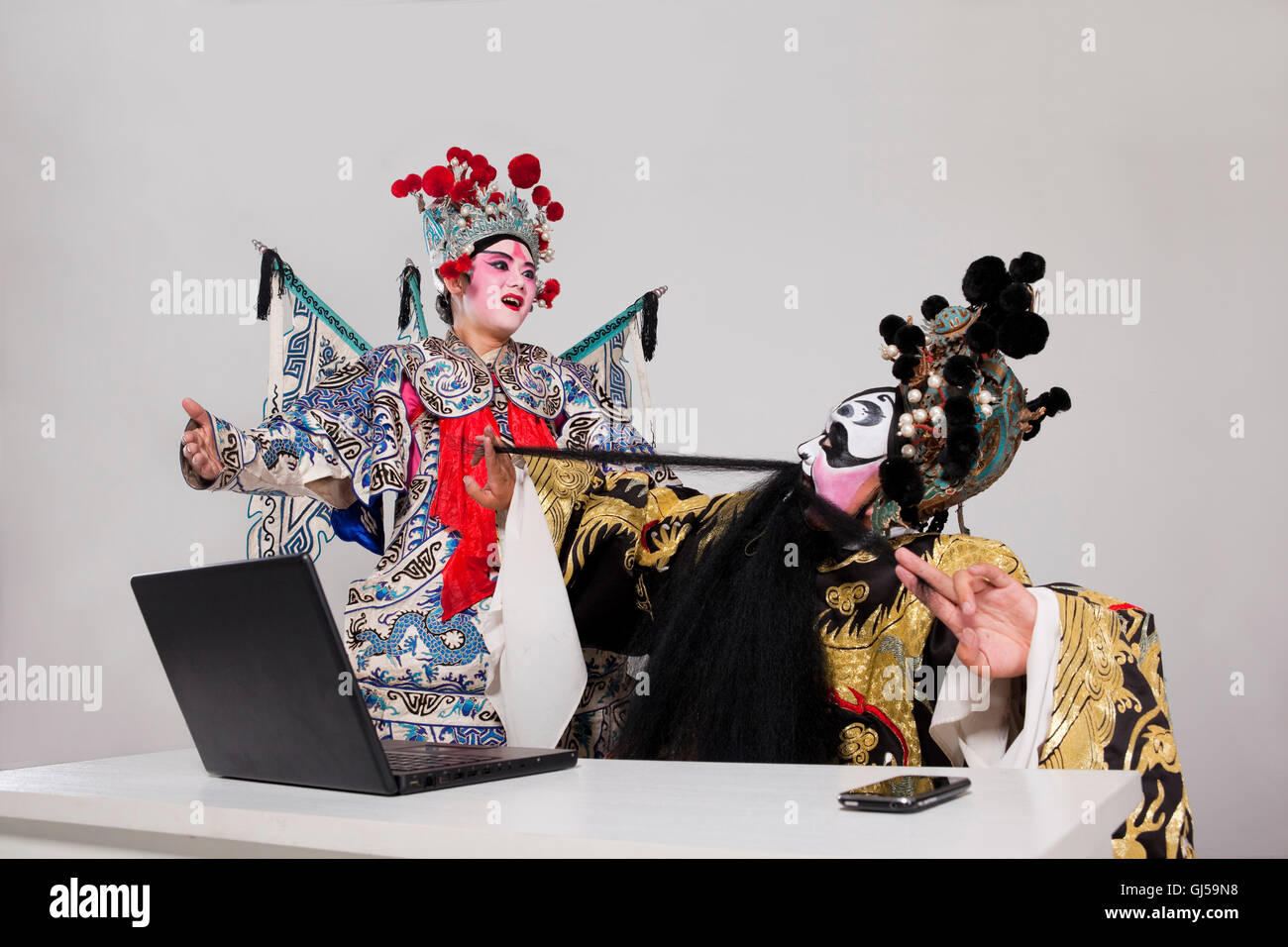 Peking Opera characters Stock Photo - Alamy