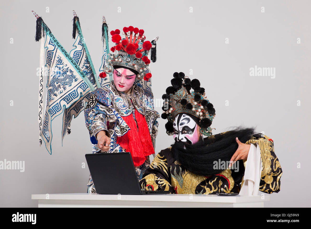 Peking Opera characters Stock Photo - Alamy