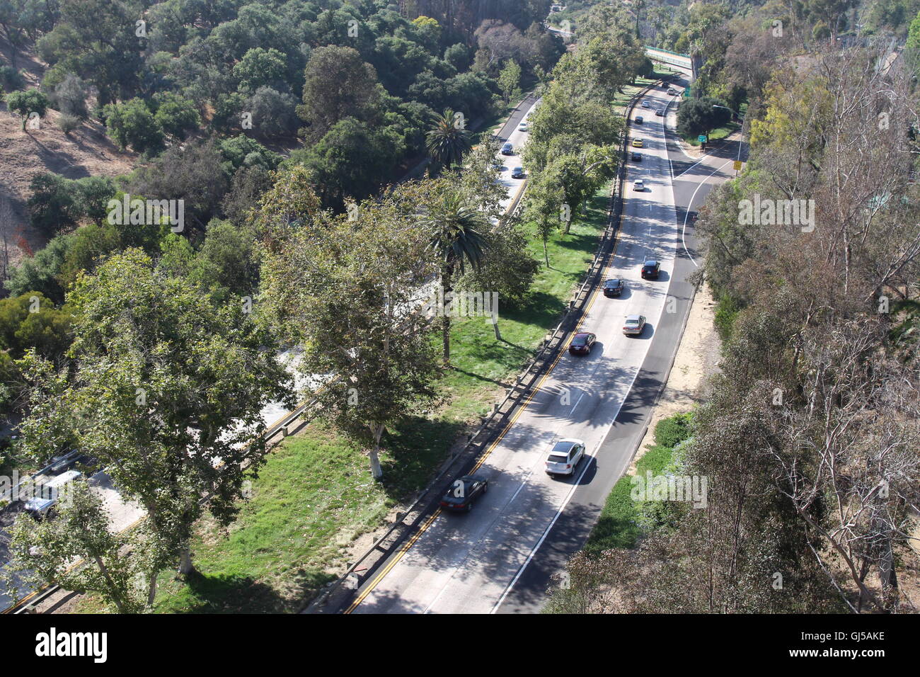 A highway among trees Stock Photo - Alamy