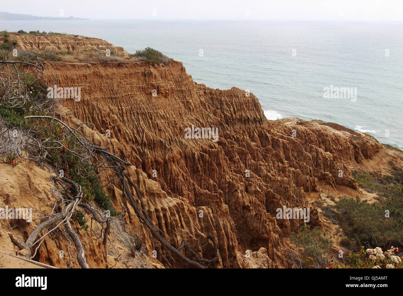 Ocean and sandstone cliff view Stock Photo - Alamy