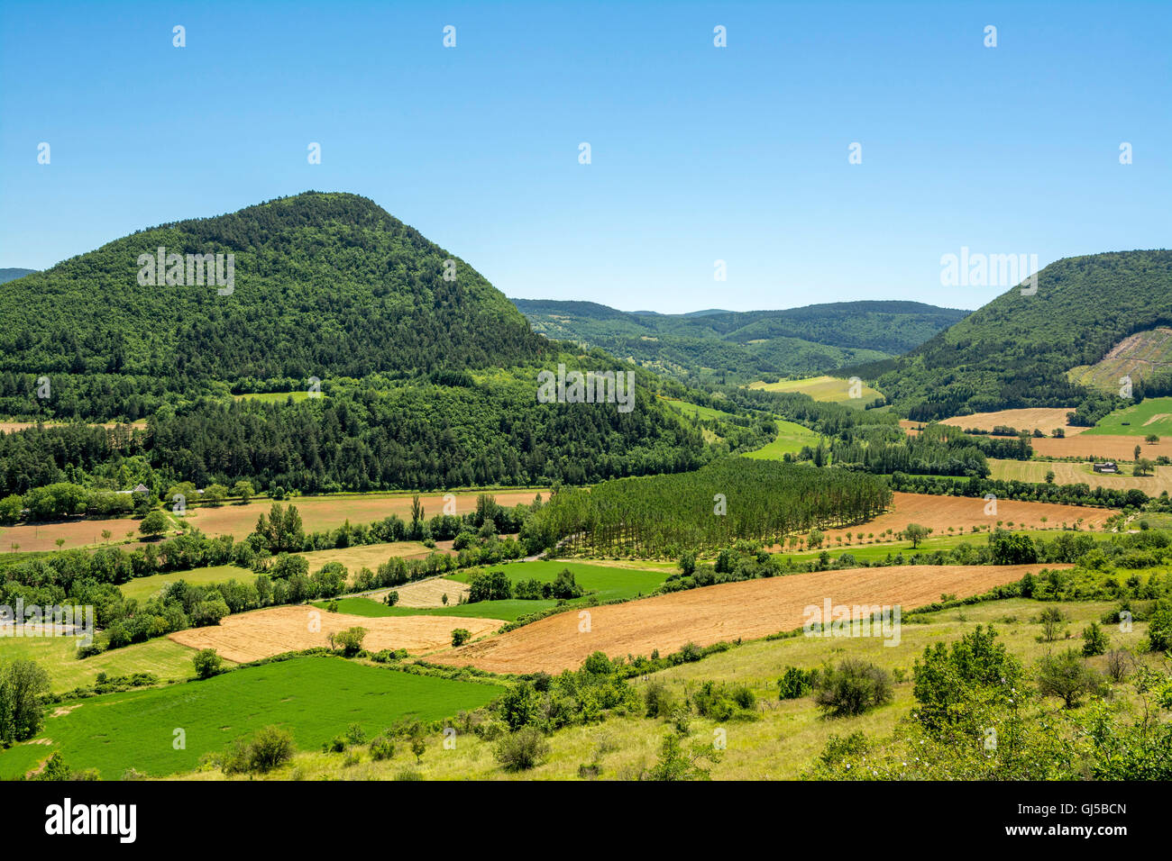 Dourbie valley, Causses du Larzac High Plateau, Grands Causses Natural ...