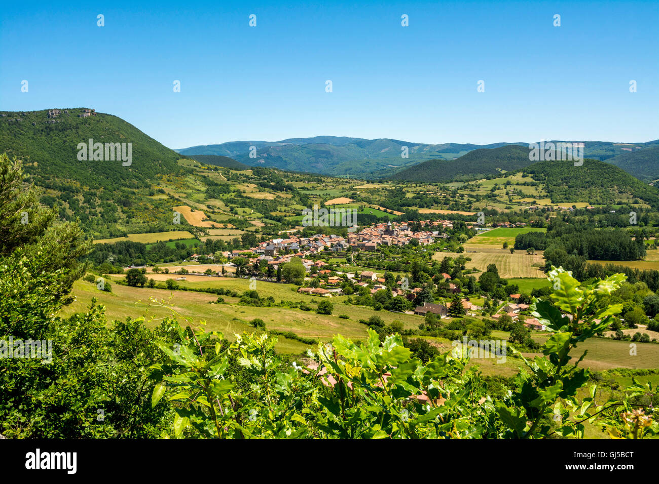 Village of Nant. Dourbie valley, Causses du Larzac High Plateau, Grands ...
