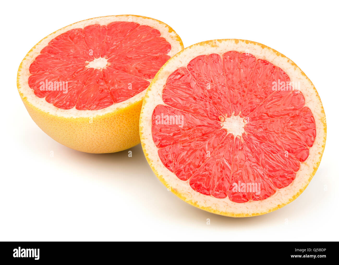 Perfect Fresh Grapefruit Isolated on White Background in Full Depth of ...