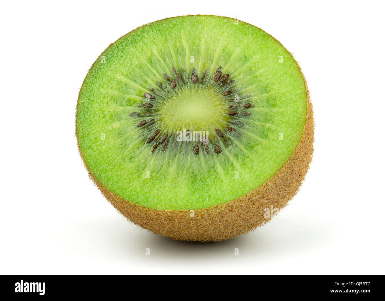 Perfect Fresh Green Kiwi Fruit Isolated on White Background in Full ...