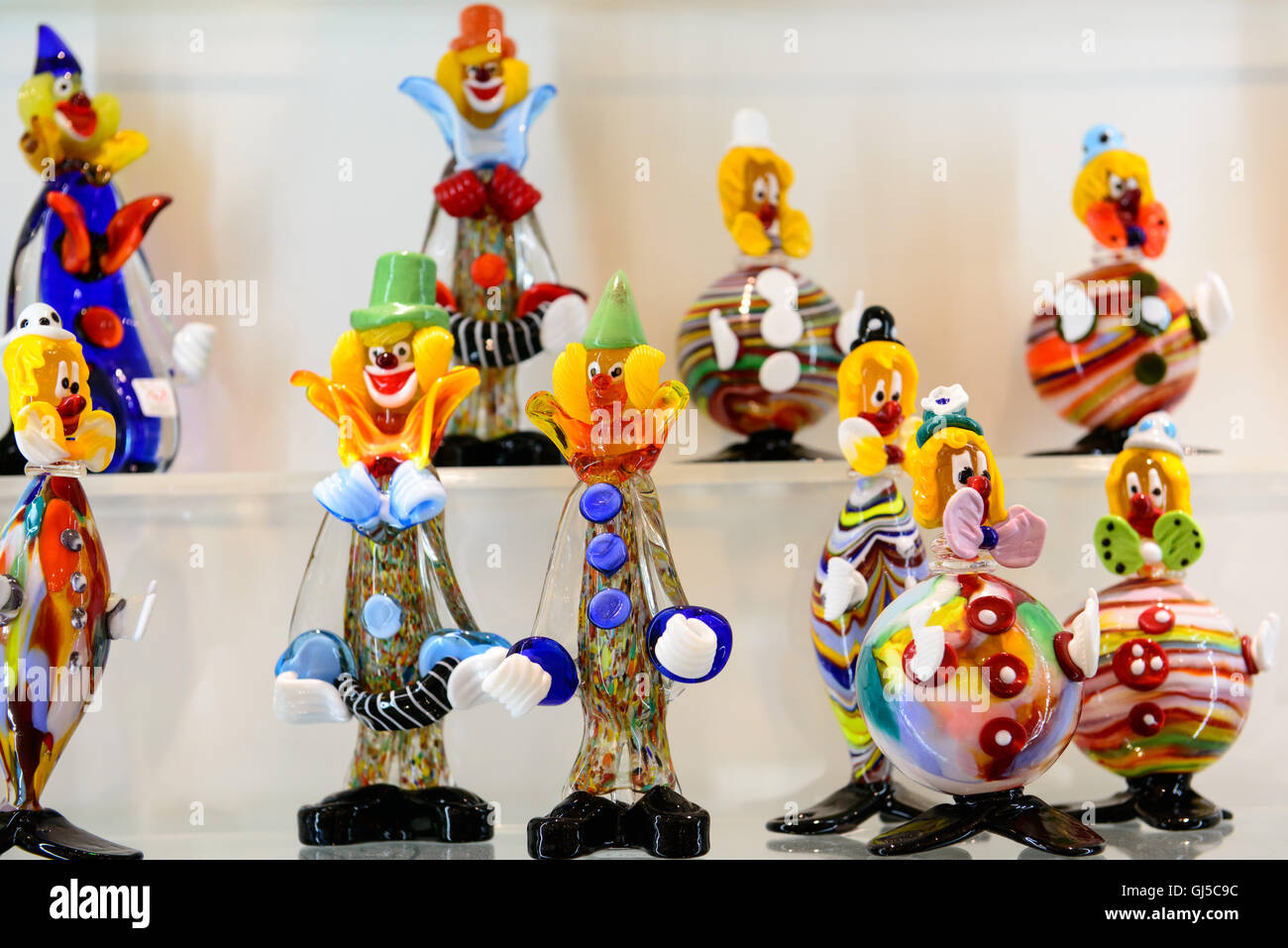 Glass clowns in Murano, Italy Stock Photo - Alamy