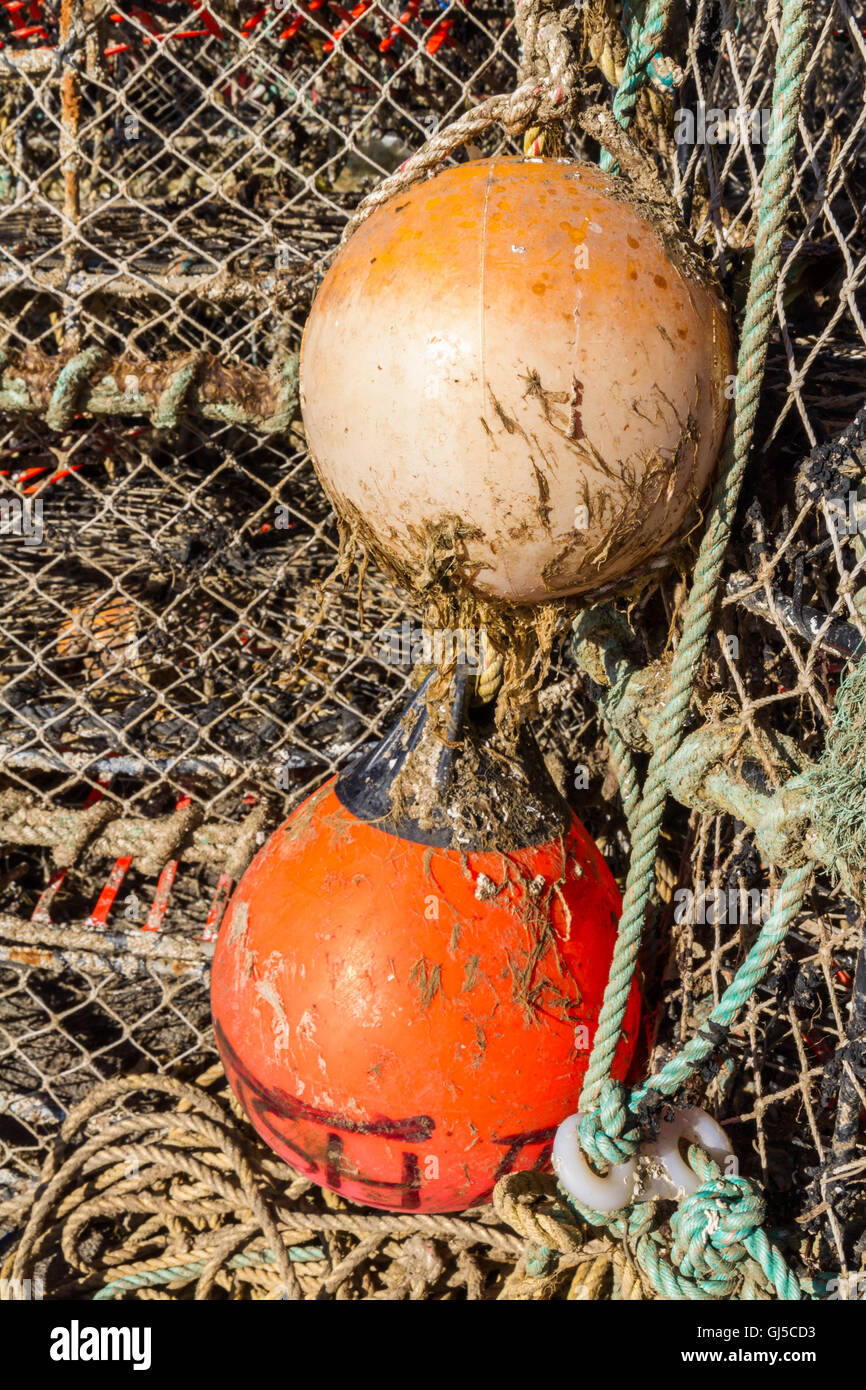 Marine rope and lobster buoys hi-res stock photography and images - Alamy