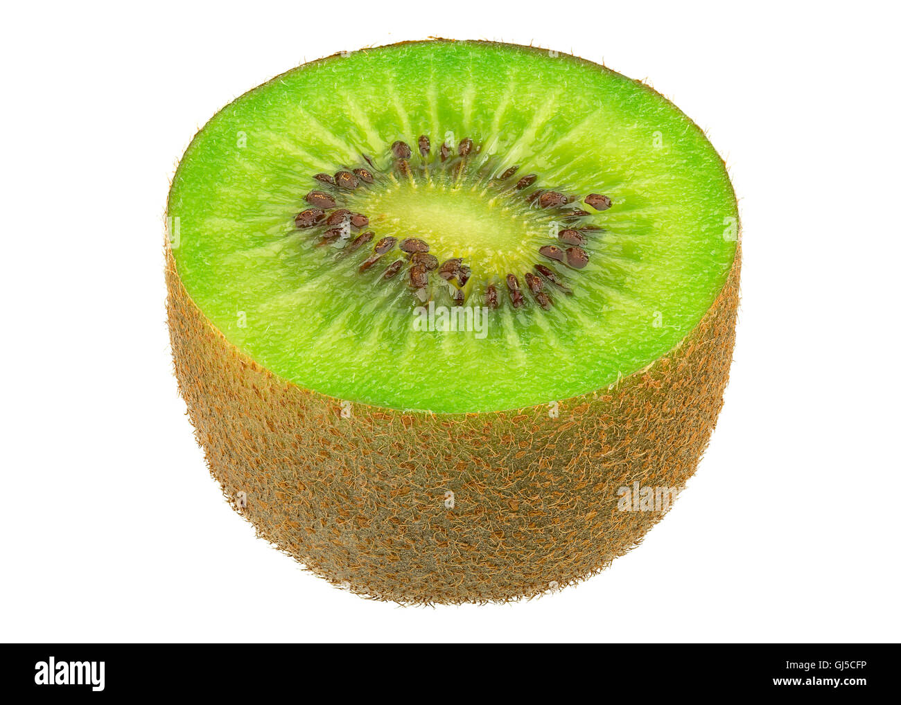 Perfect Fresh Green Kiwi Fruit Isolated on White Background in Full ...