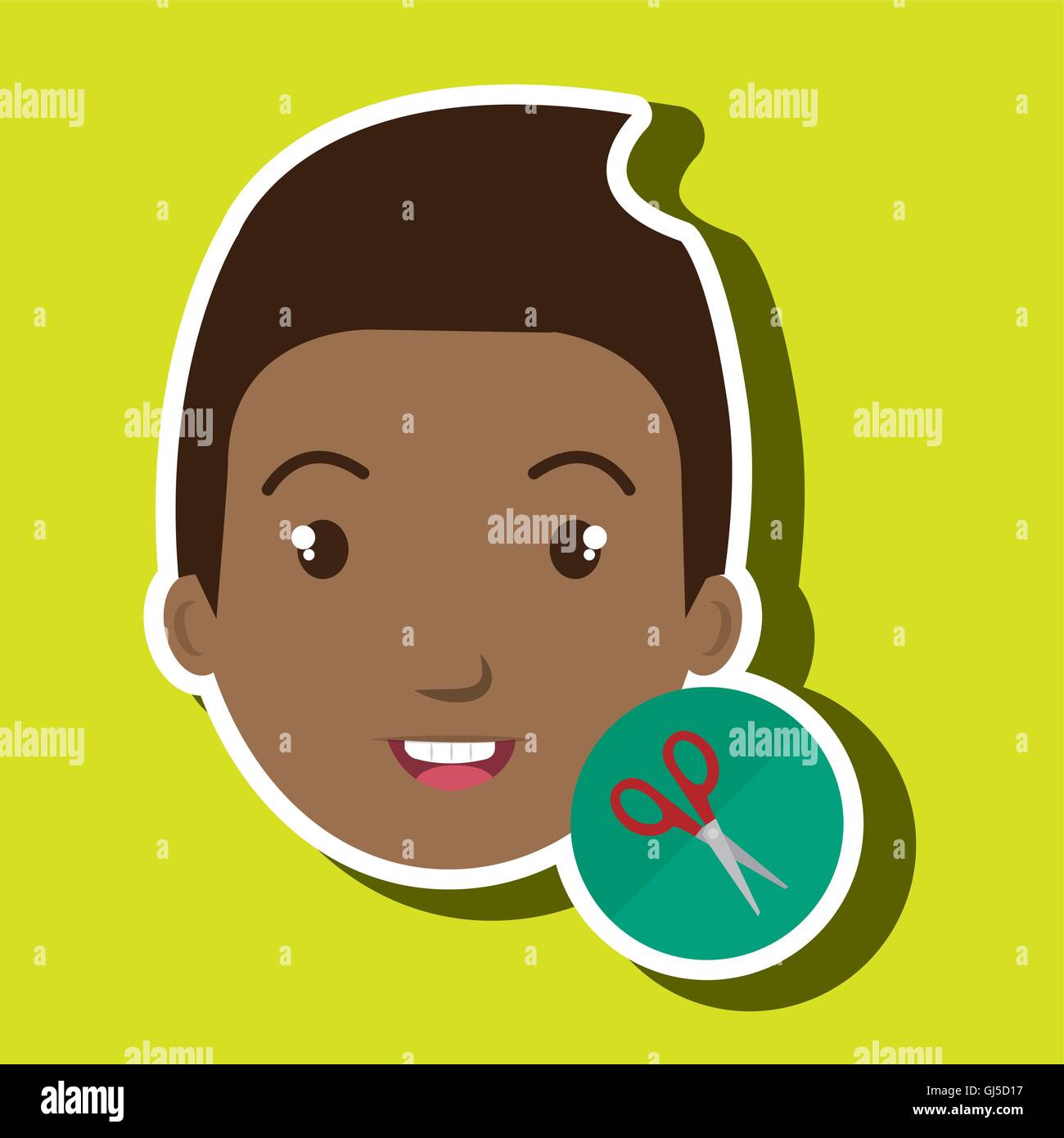 Boy cartoon school clock icon hi-res stock photography and images - Alamy