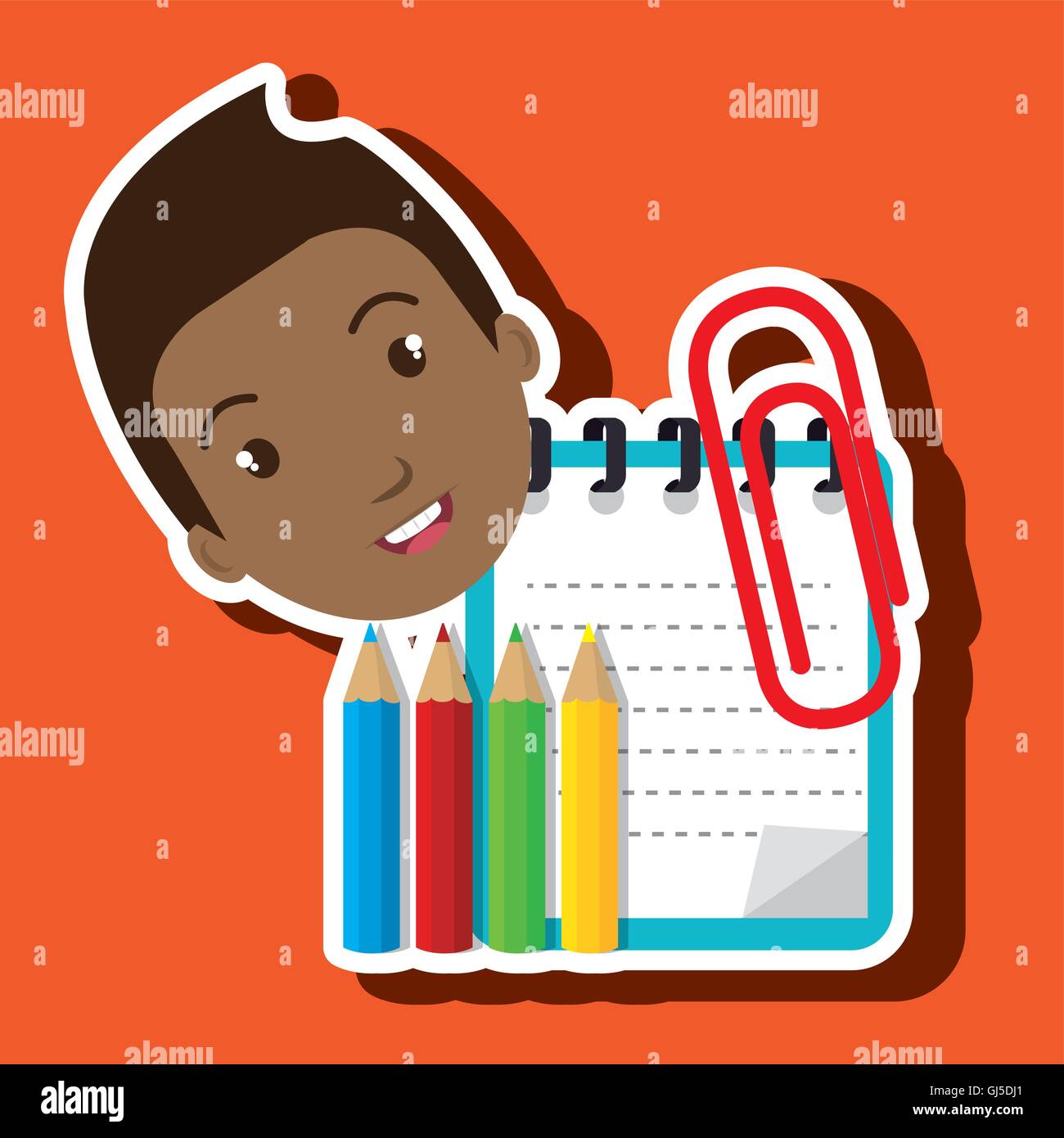student colors notepad brushes Stock Vector Image & Art - Alamy