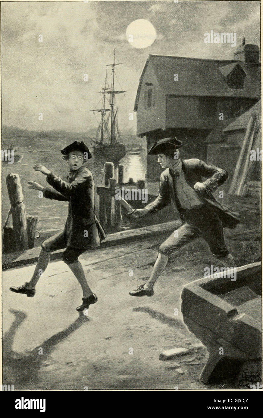 This 1910 image depicts the 'Minute Boys of Boston,' a group of young ...