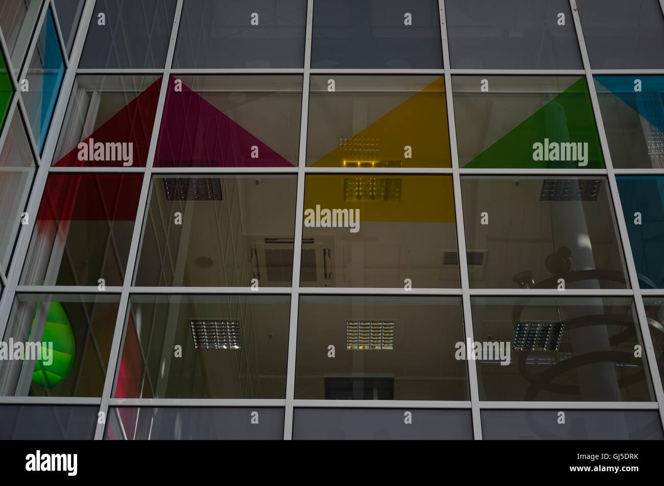colorful glass window facade Stock Photo - Alamy
