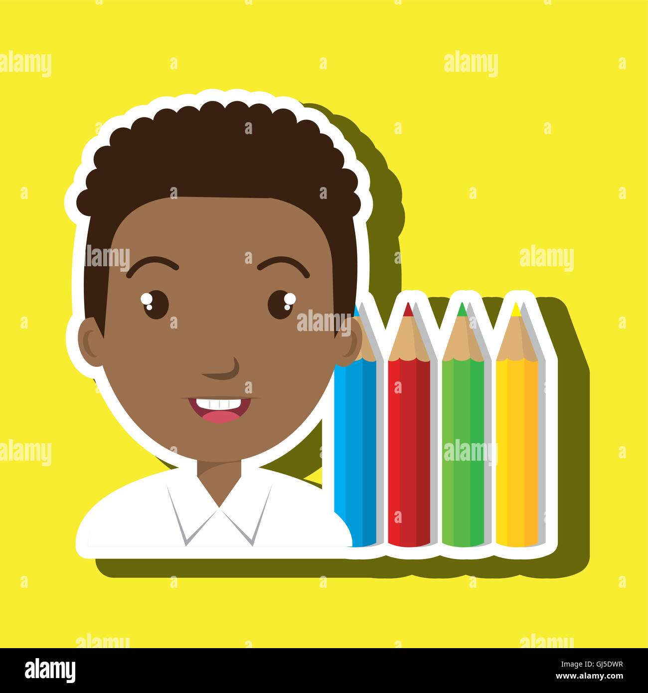 student colors notepad brushes Stock Vector Image & Art - Alamy