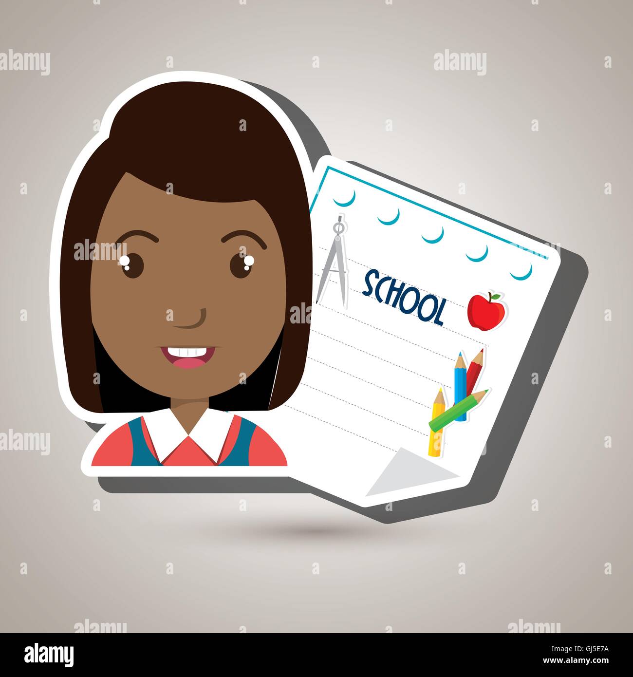 student school sheet notebook Stock Vector Image & Art - Alamy