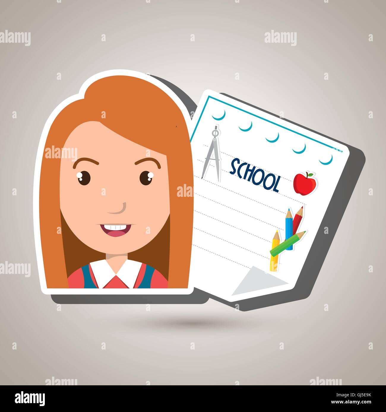 student school sheet notebook Stock Vector Image & Art - Alamy