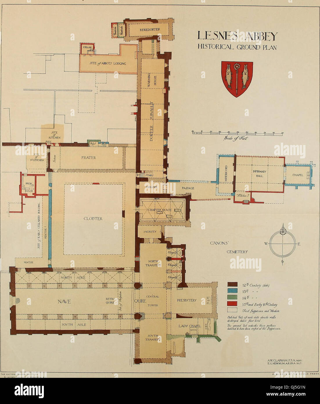 Lesnes Abbey in the parish of Erith, Kent; being the complete report of ...