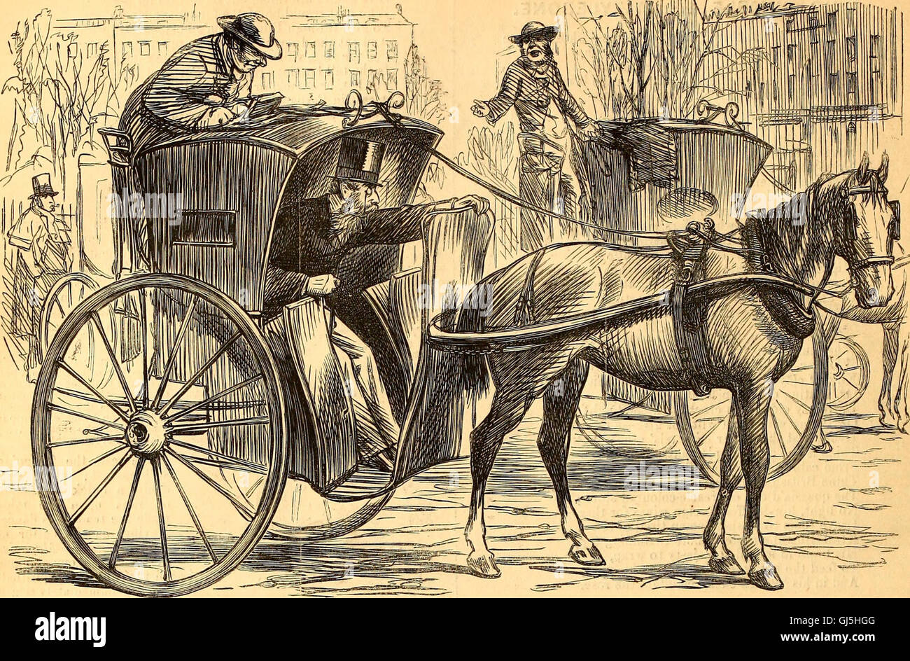 This 1841 edition of Punch magazine features satirical cartoons ...