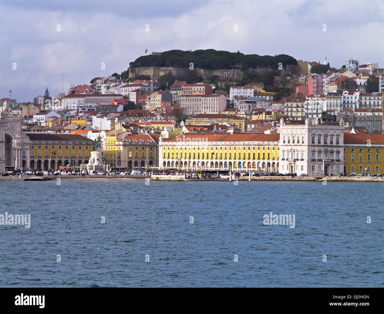 dh Praca do comercio LISBON PORTUGAL Waterfront city buildings River ...