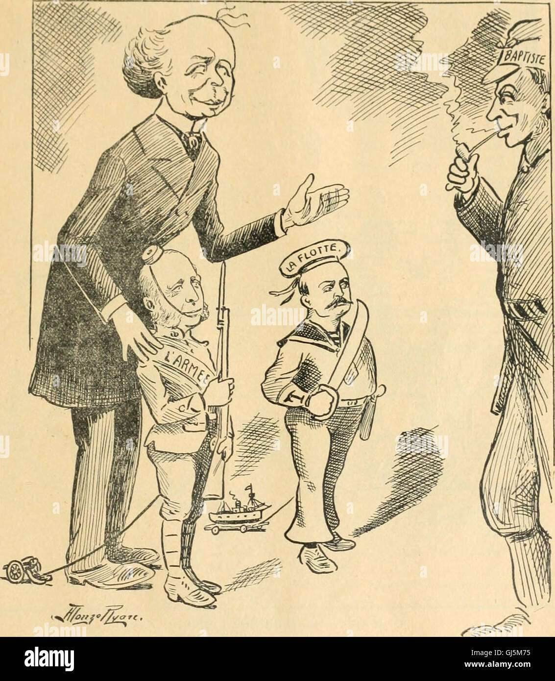 This 1904 work presents a collection of political caricatures created ...