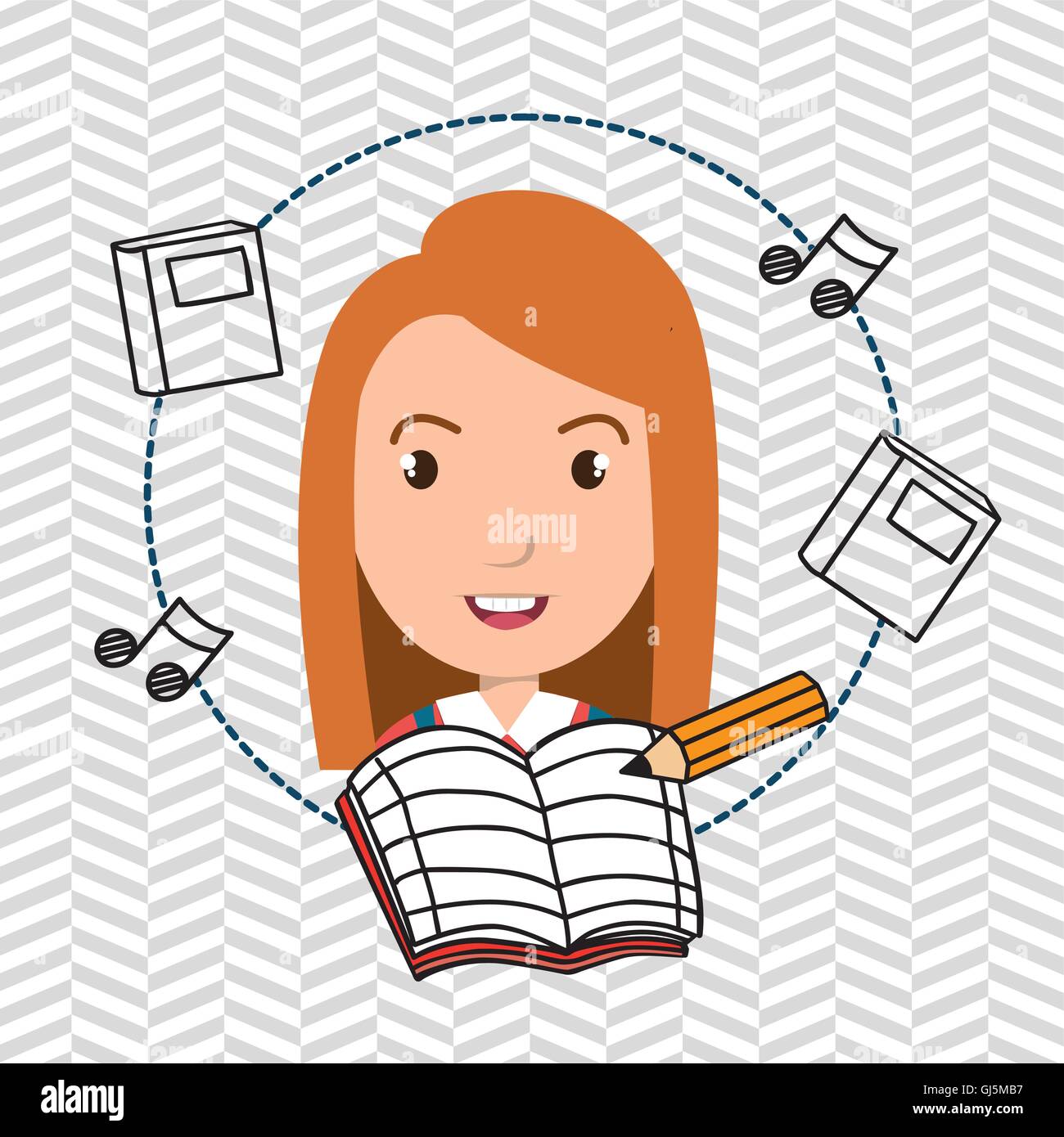 student music notebook pencil Stock Vector Image & Art - Alamy
