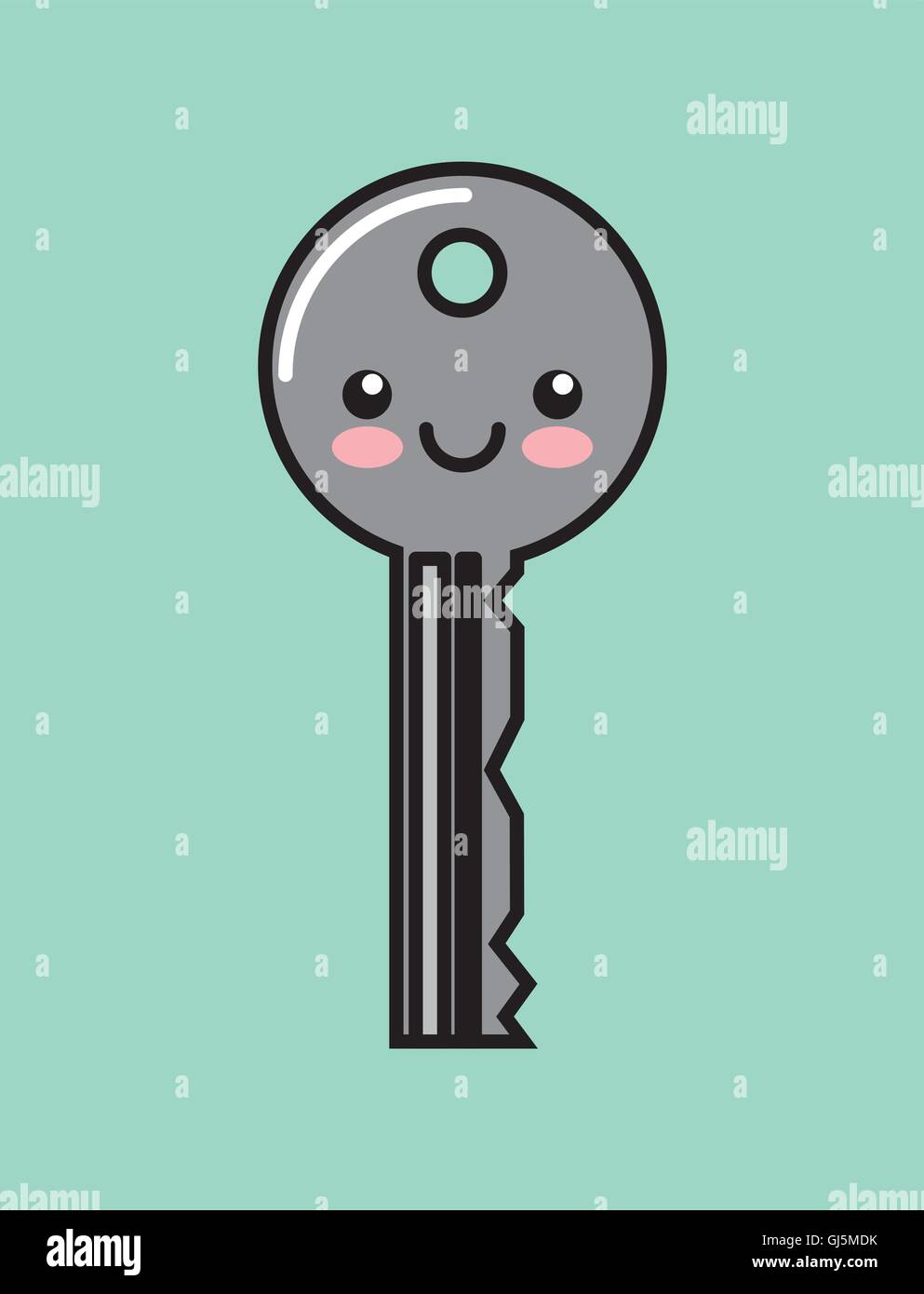 key kawaii icon design Stock Vector Image & Art - Alamy