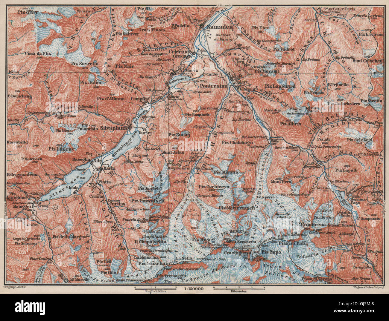 Map st moritz hi-res stock photography and images - Alamy