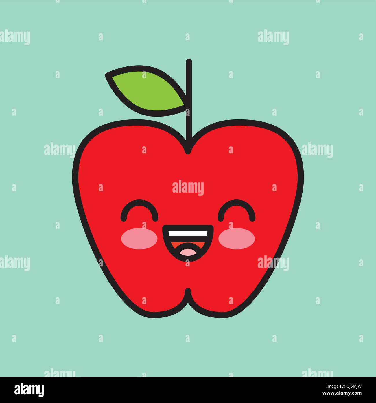 apple kawaii icon design Stock Vector Image & Art - Alamy