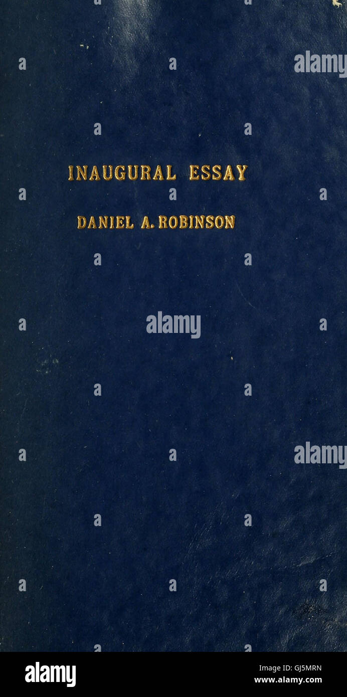 This inaugural essay, submitted to Samuel Bard and the trustees of the ...