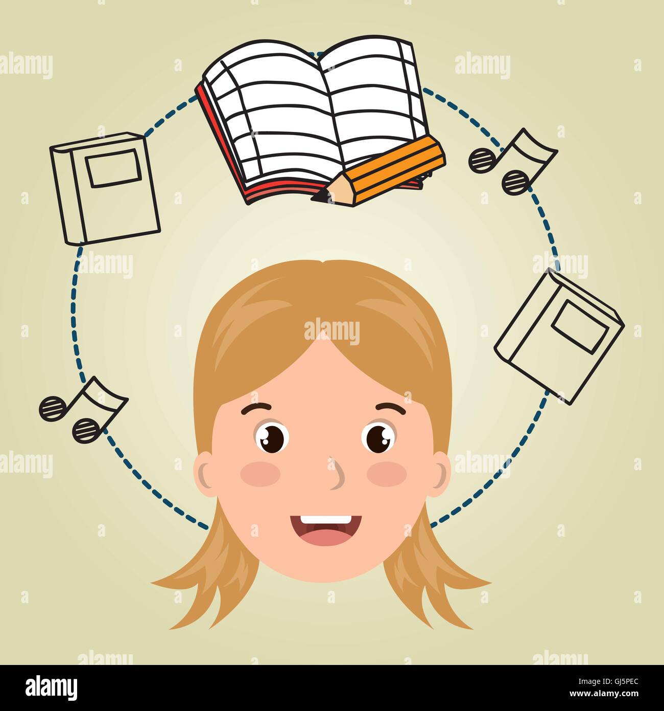 student music notebook pencil Stock Vector Image & Art - Alamy