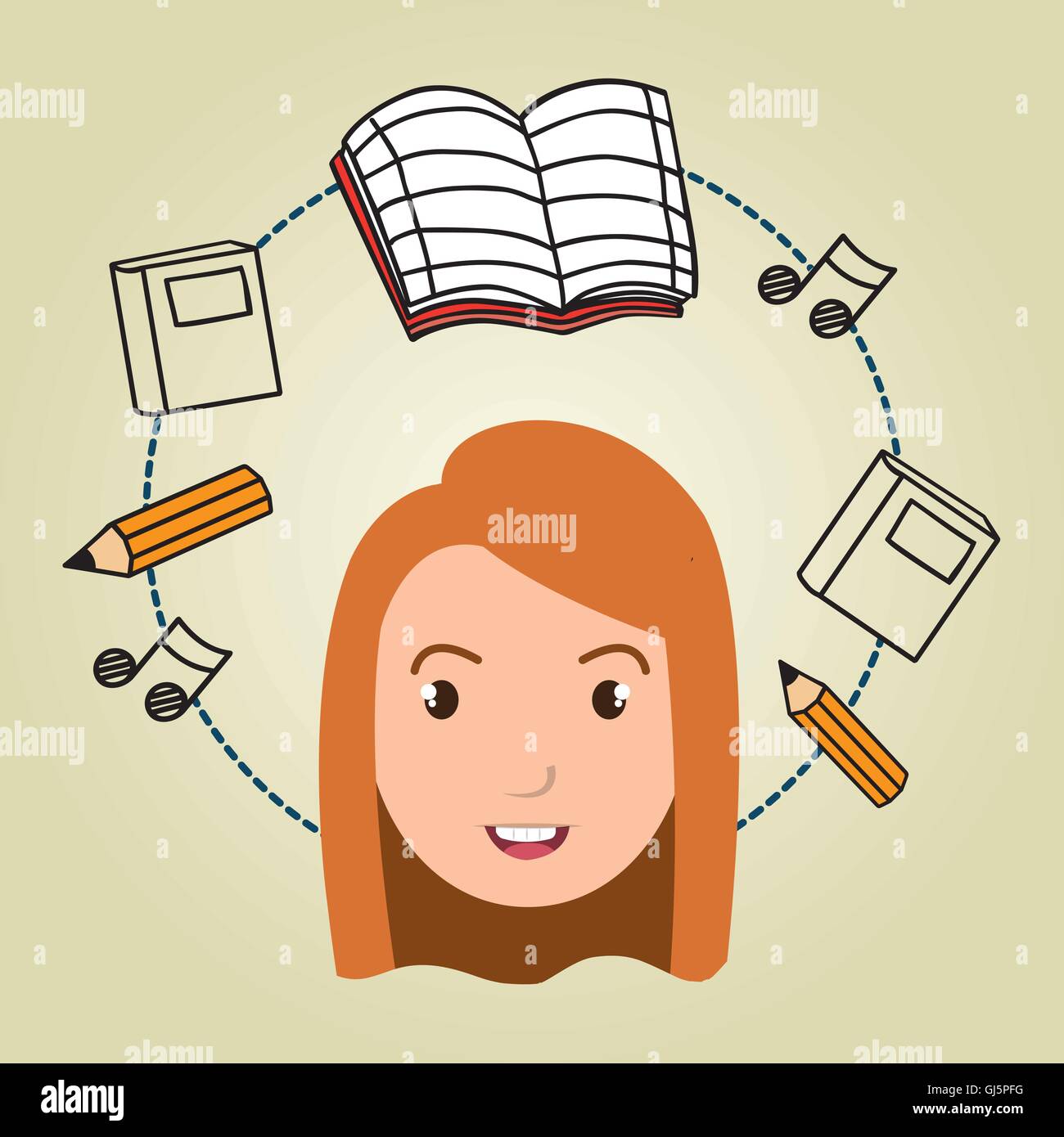 student music notebook pencil Stock Vector Image & Art - Alamy