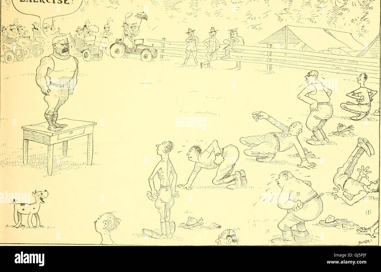 Cartoons army in training hi-res stock photography and images - Alamy