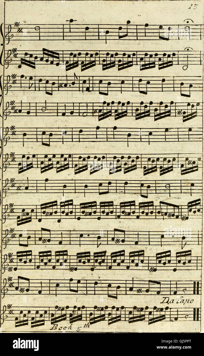 This pocket companion for the German flute, published in 1763, features ...