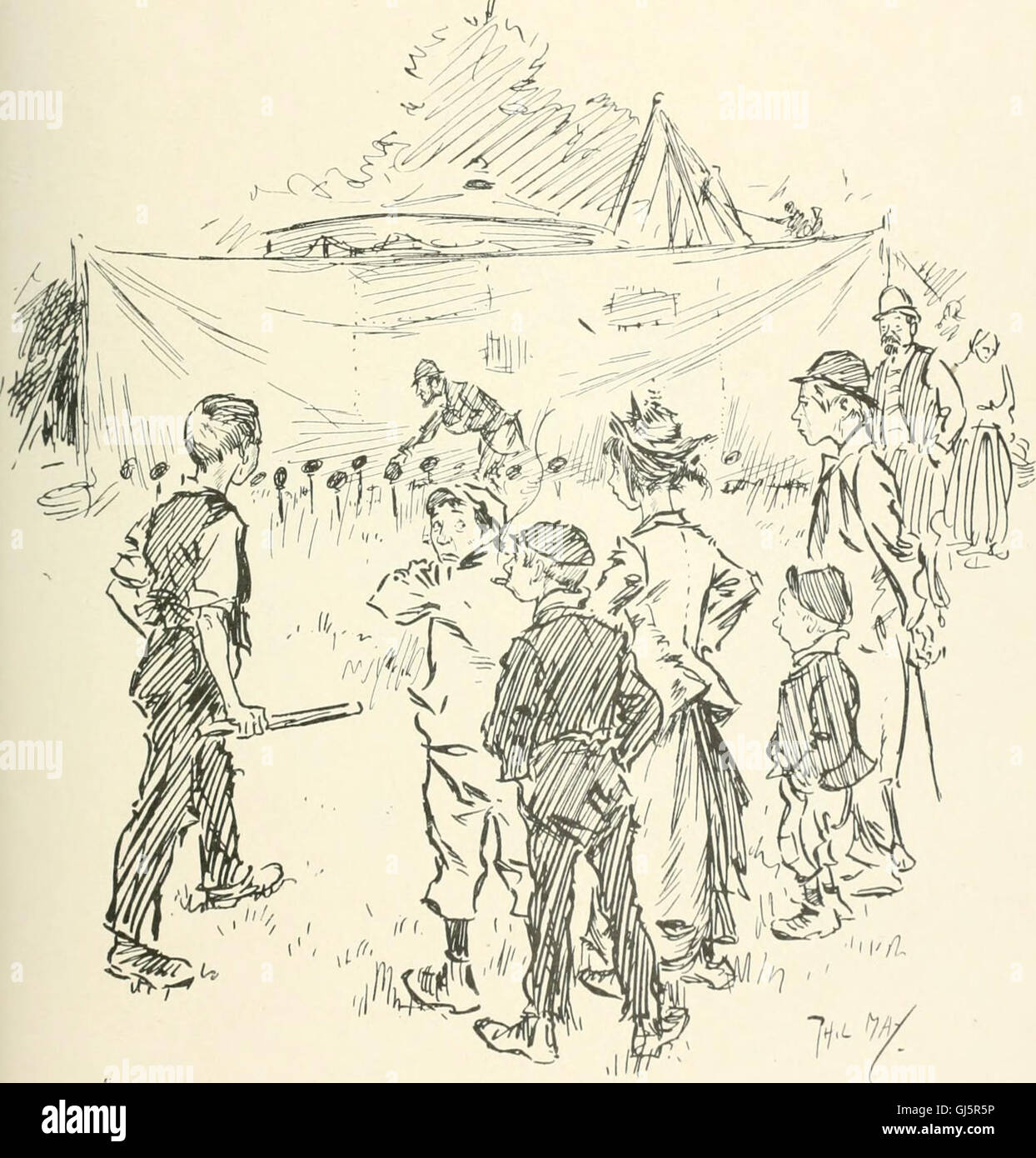 A 1896 collection of 50 original pen and ink sketches by Phil May ...