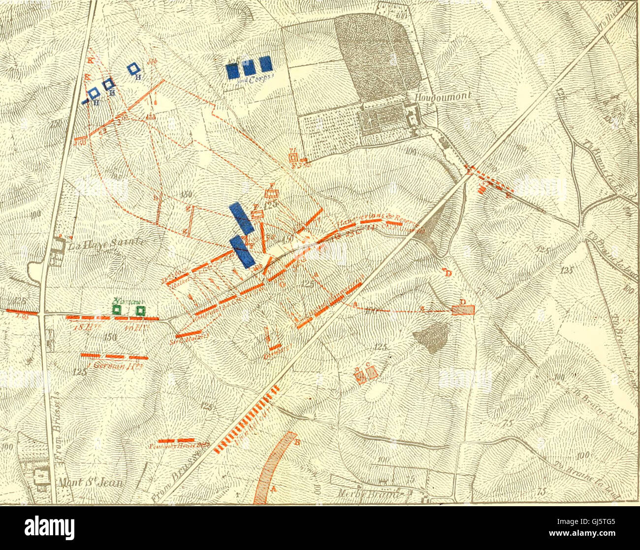 Waterloo campaign map hi-res stock photography and images - Alamy