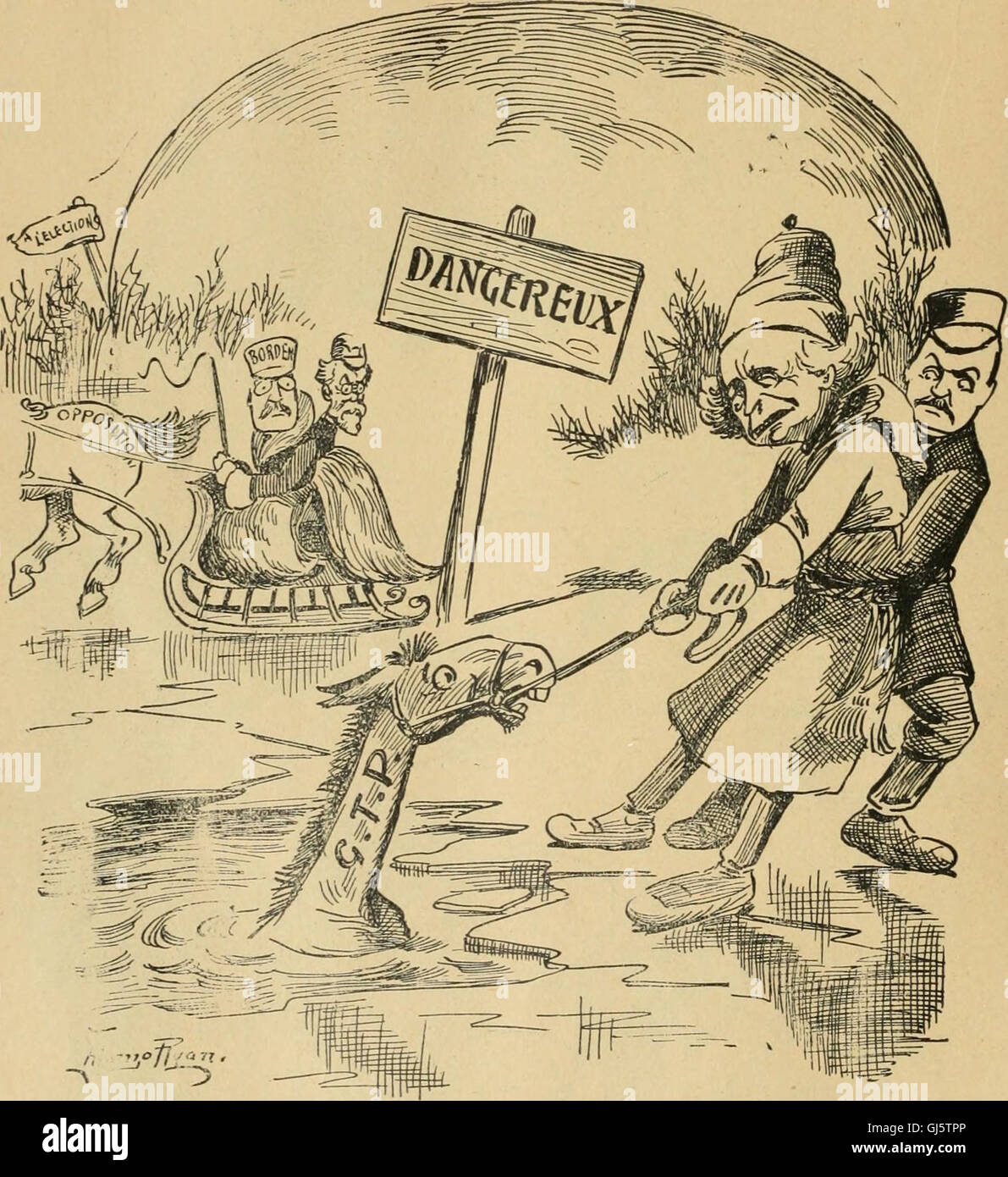 This 1904 book features political caricatures from Canada, illustrating ...
