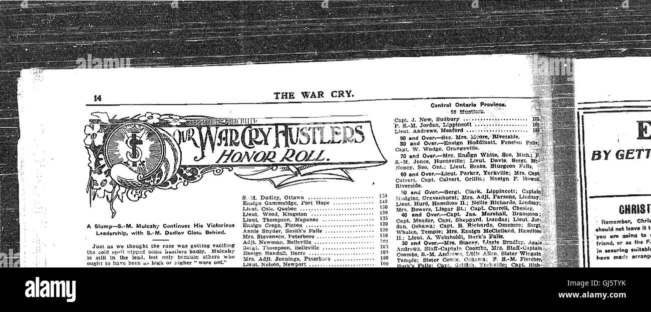 The 1904 publication 'The War Cry' was a religious and social journal ...